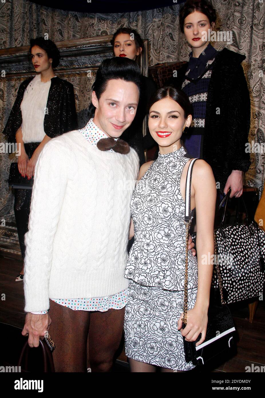Johnny Weir And Victoria Justice Attend The Alice Olivia Mbfw Fallwinter 2013 Presentation At