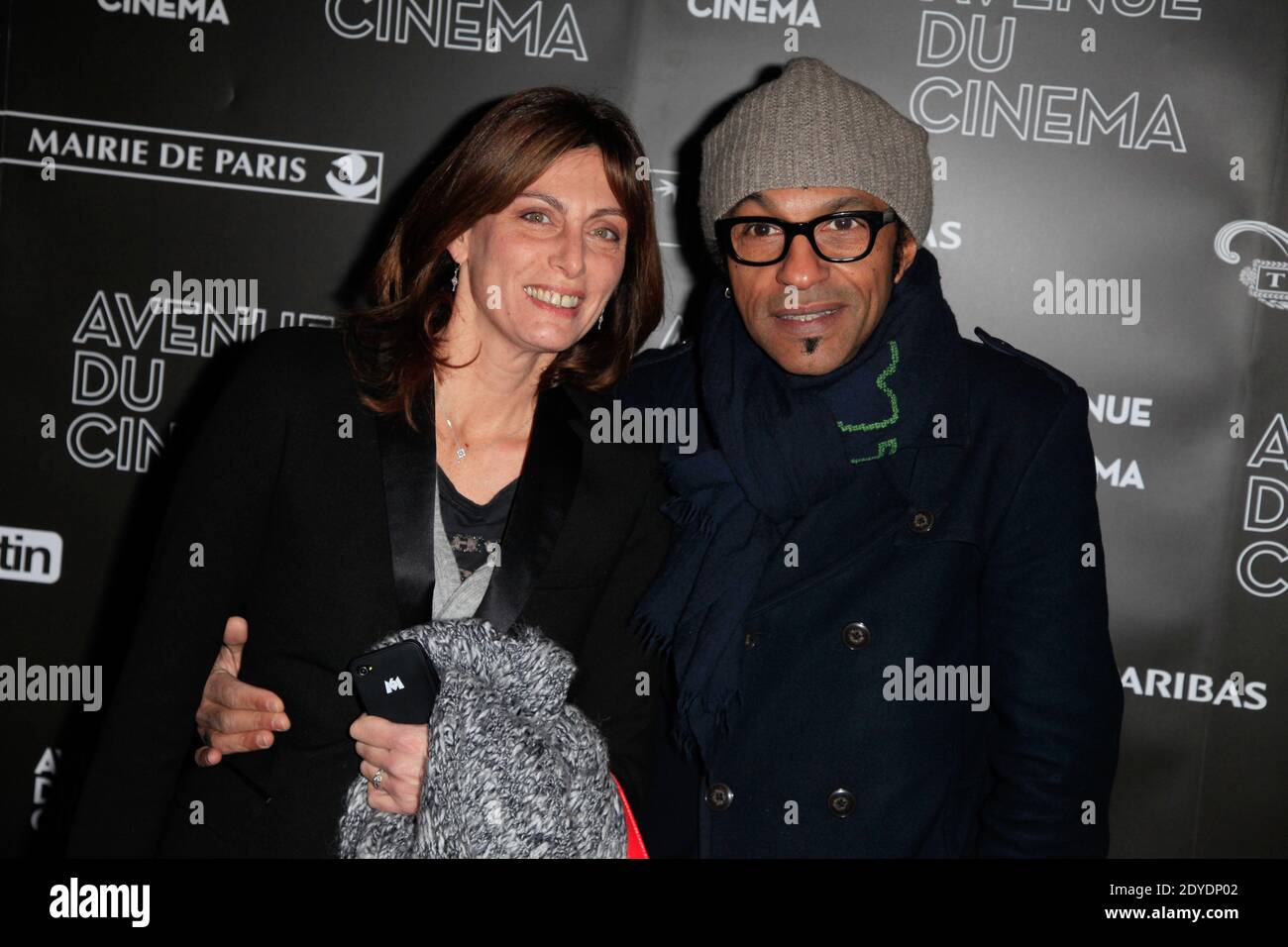 Manu Katche and his wife attending the premiere of 'Mobius' held at the cinema UGC Normandie in ...