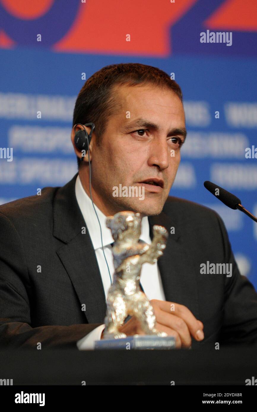 Nazif Mujic with his Silver Bear for the best actor award during the ...