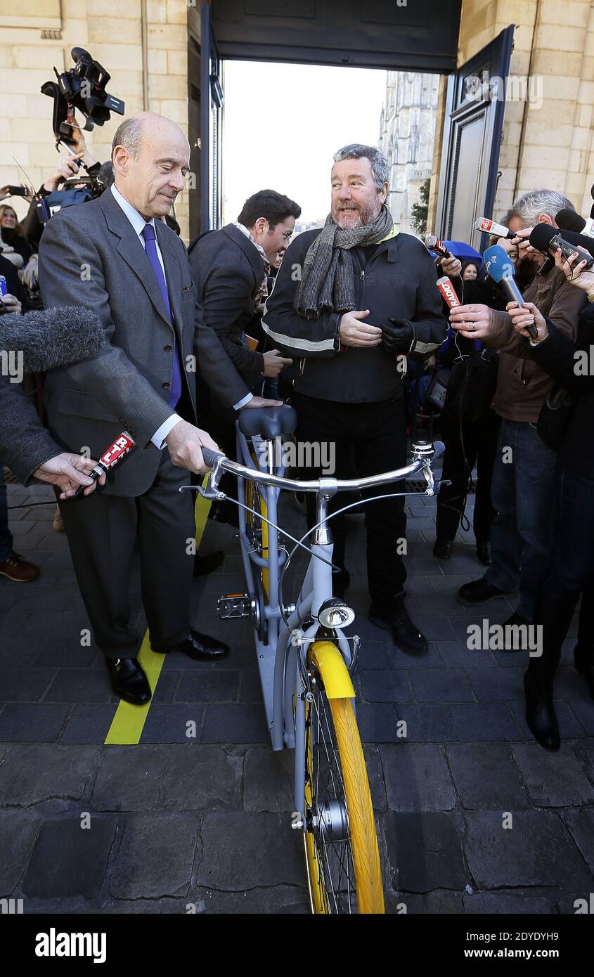 French designer Philippe Starck and the Mayor of Bordeaux Alain Juppe ...
