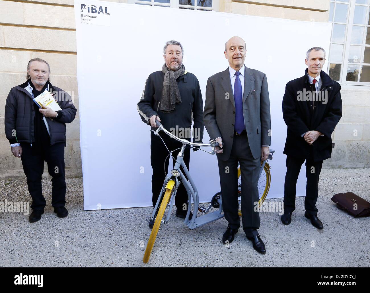 French designer Philippe Starck and the Mayor of Bordeaux Alain Juppe ...