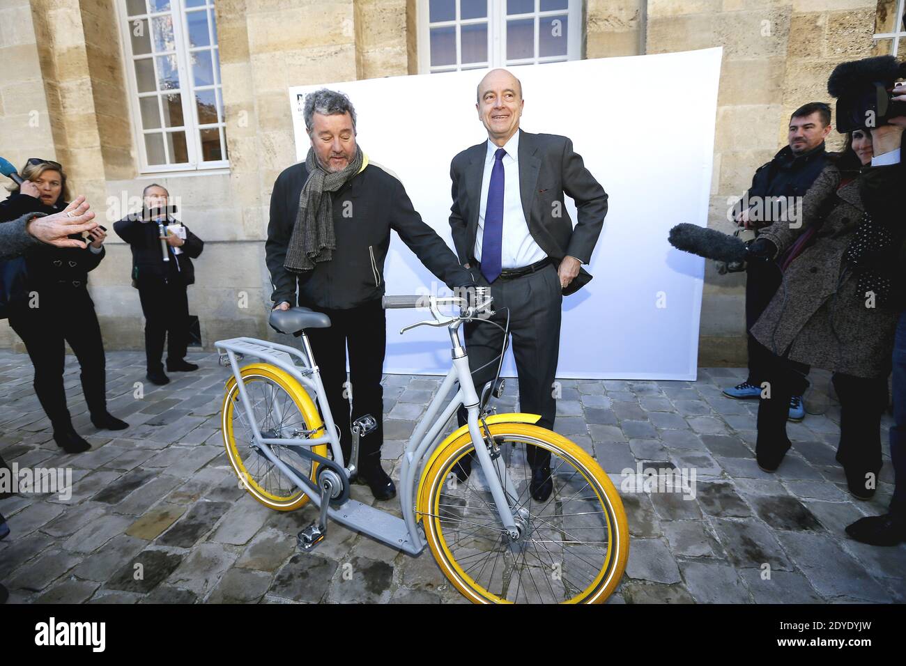 French designer Philippe Starck and the Mayor of Bordeaux Alain Juppe ...