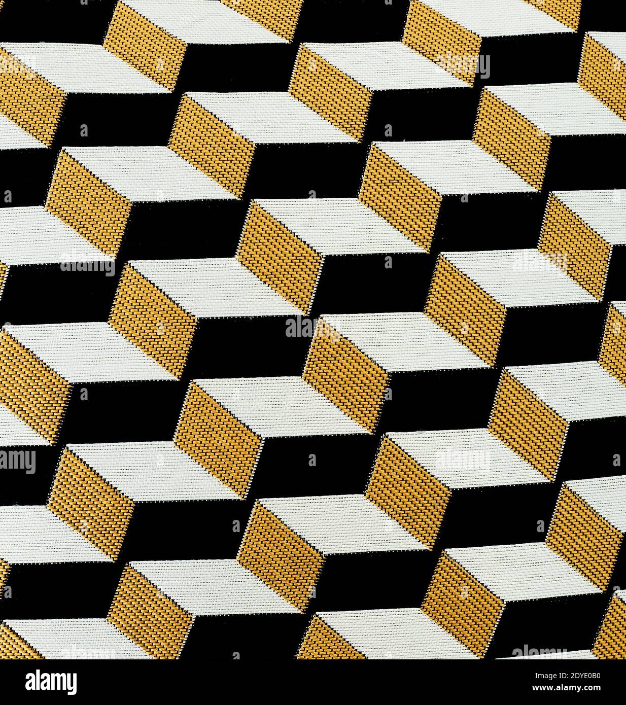 A seamless black and yellow optical illusion steps pattern Stock Photo ...