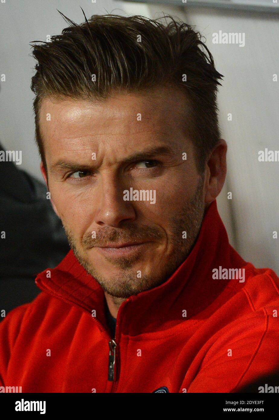 PSG's David Beckham during the French First League League Soccer match ...