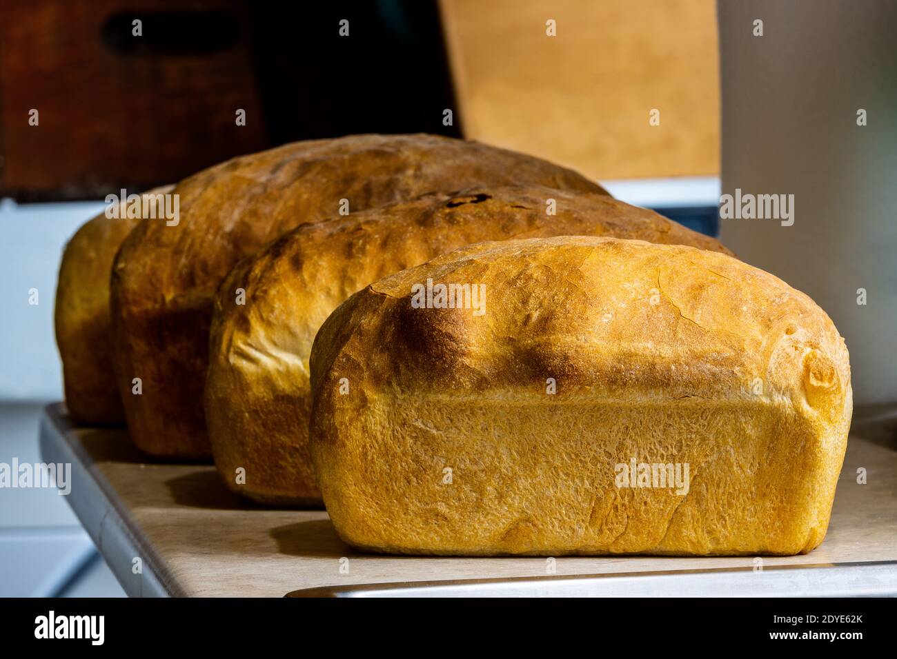 Freshly baked loaves of bread Stock Photo - Alamy