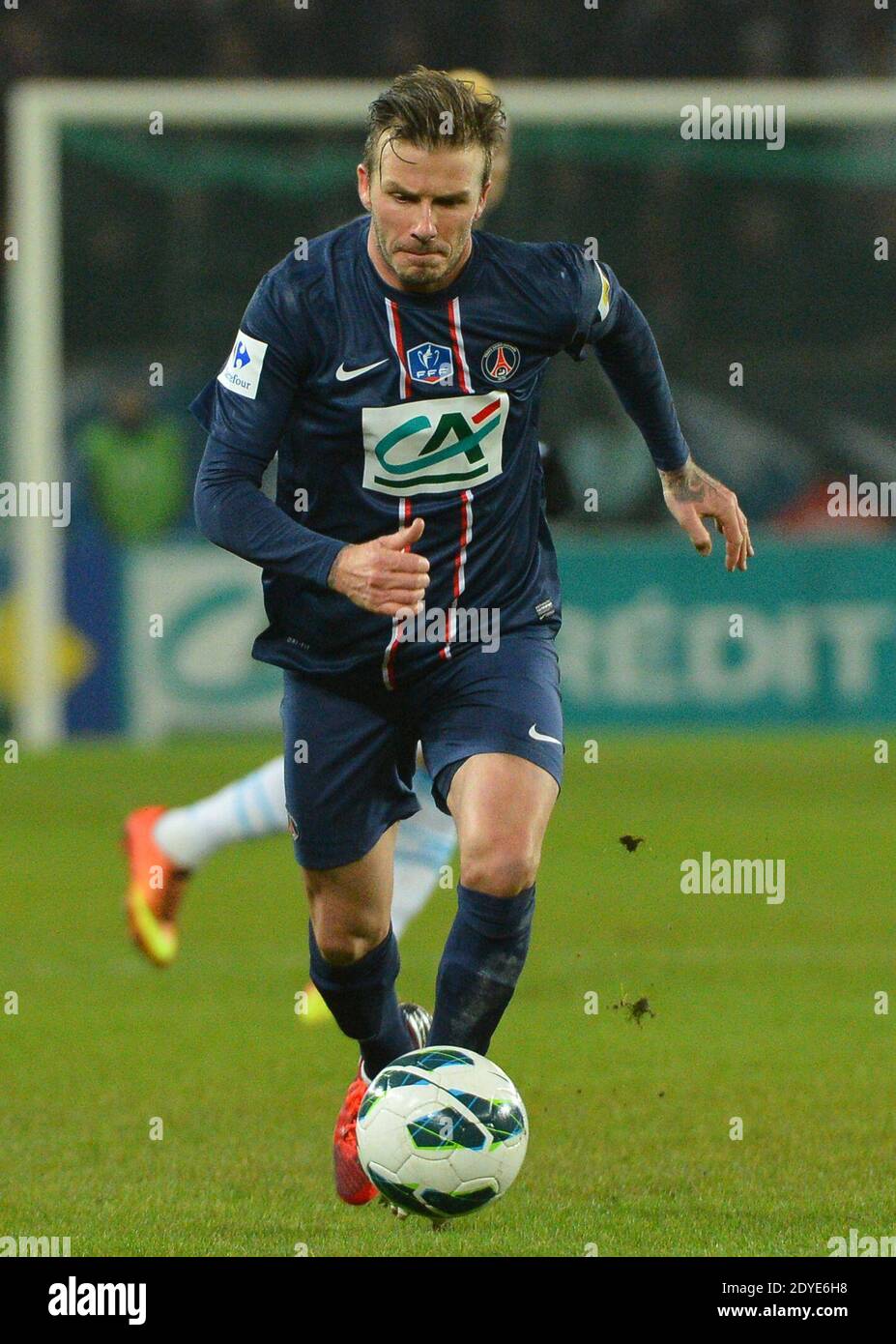 PSG's David Beckham during the French Cup 1/8 round soccer match, Paris ...