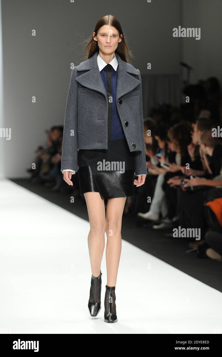 A model displays a creation by Vanessa Bruno on her Fall-Winter 2013 ...