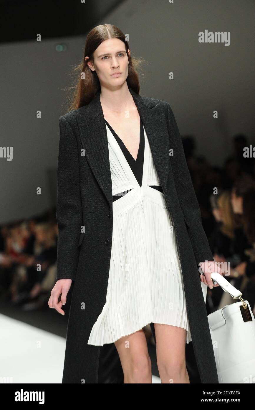 A model displays a creation by Vanessa Bruno on her Fall-Winter 2013 ...