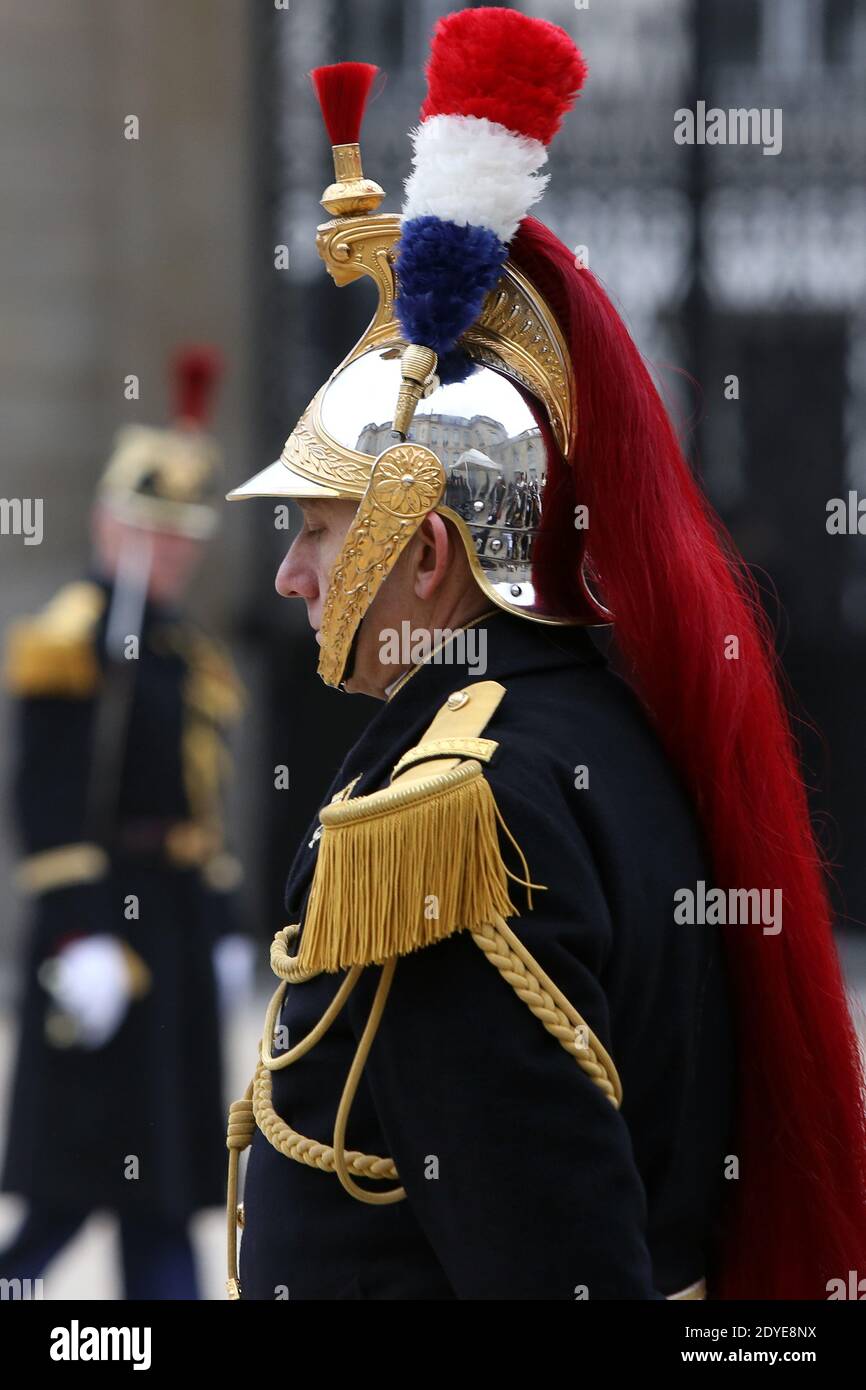 A republican guard is pictured at the Elysee presidential Palace, in ...