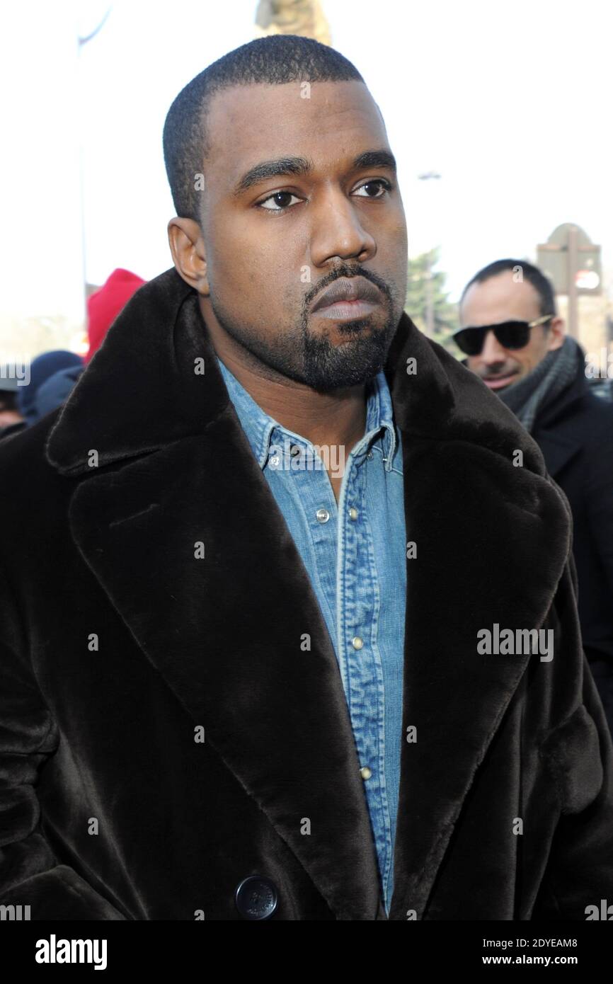 Kanye West arriving at the Celine's Fall-Winter 2013-2014 Ready-To-Wear ...