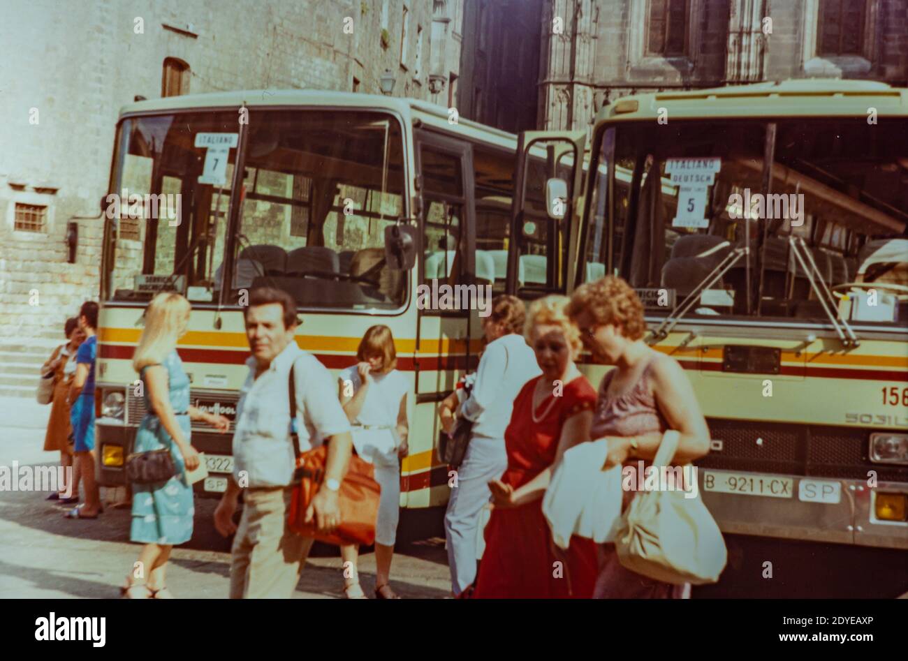 ROME, ITALY MAY 1974: Bus station in 70s Stock Photo - Alamy