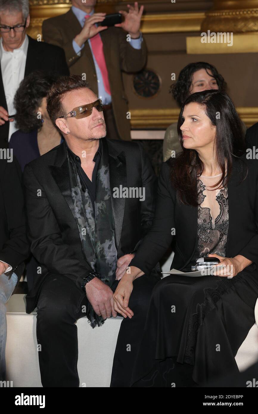 Bono and his wife Ali Hewson attending the Stella McCartney's Fall ...