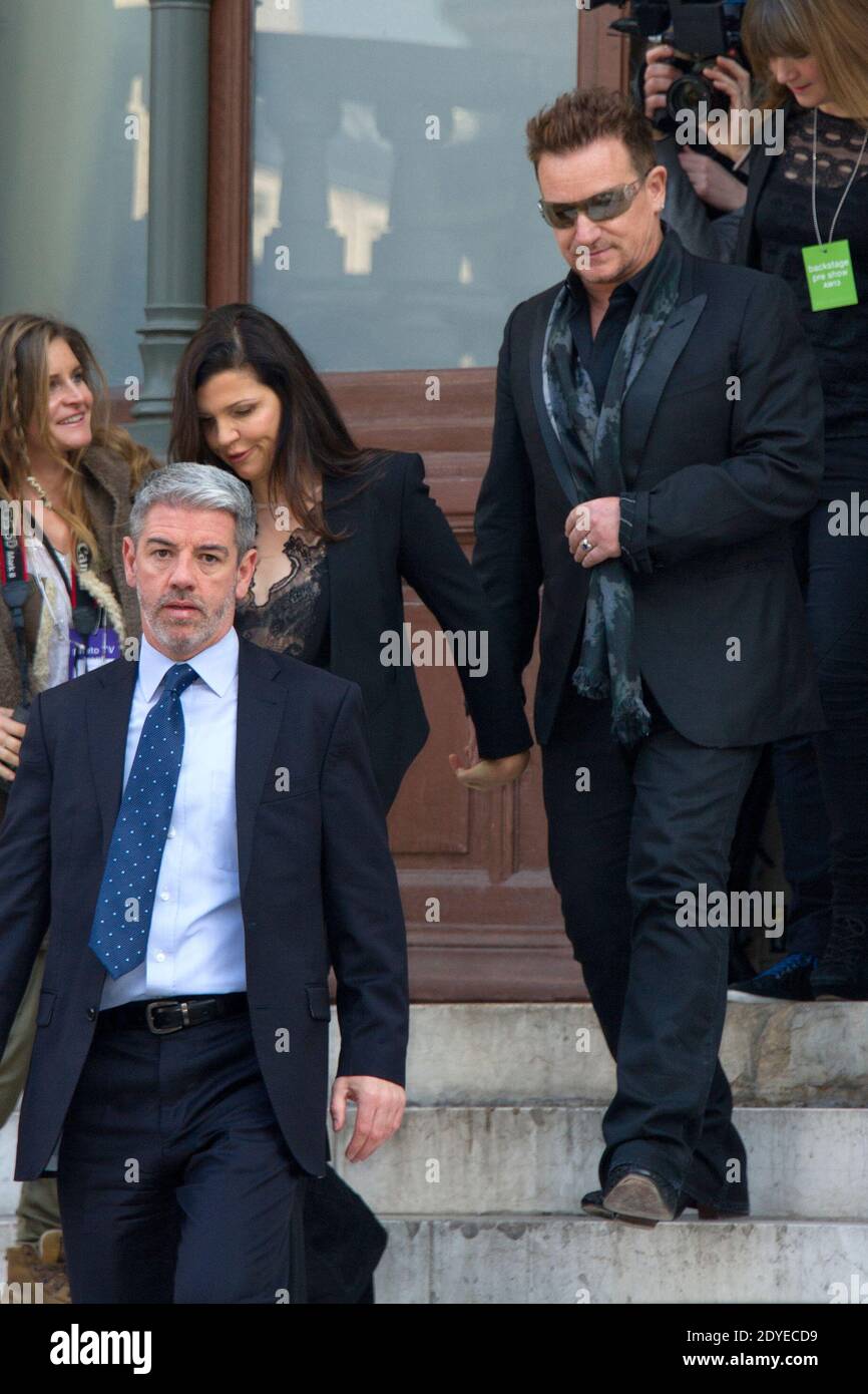 Bono and girlfriend attending Stella Mc Cartney's Fall-Winter 2013-2014 ...