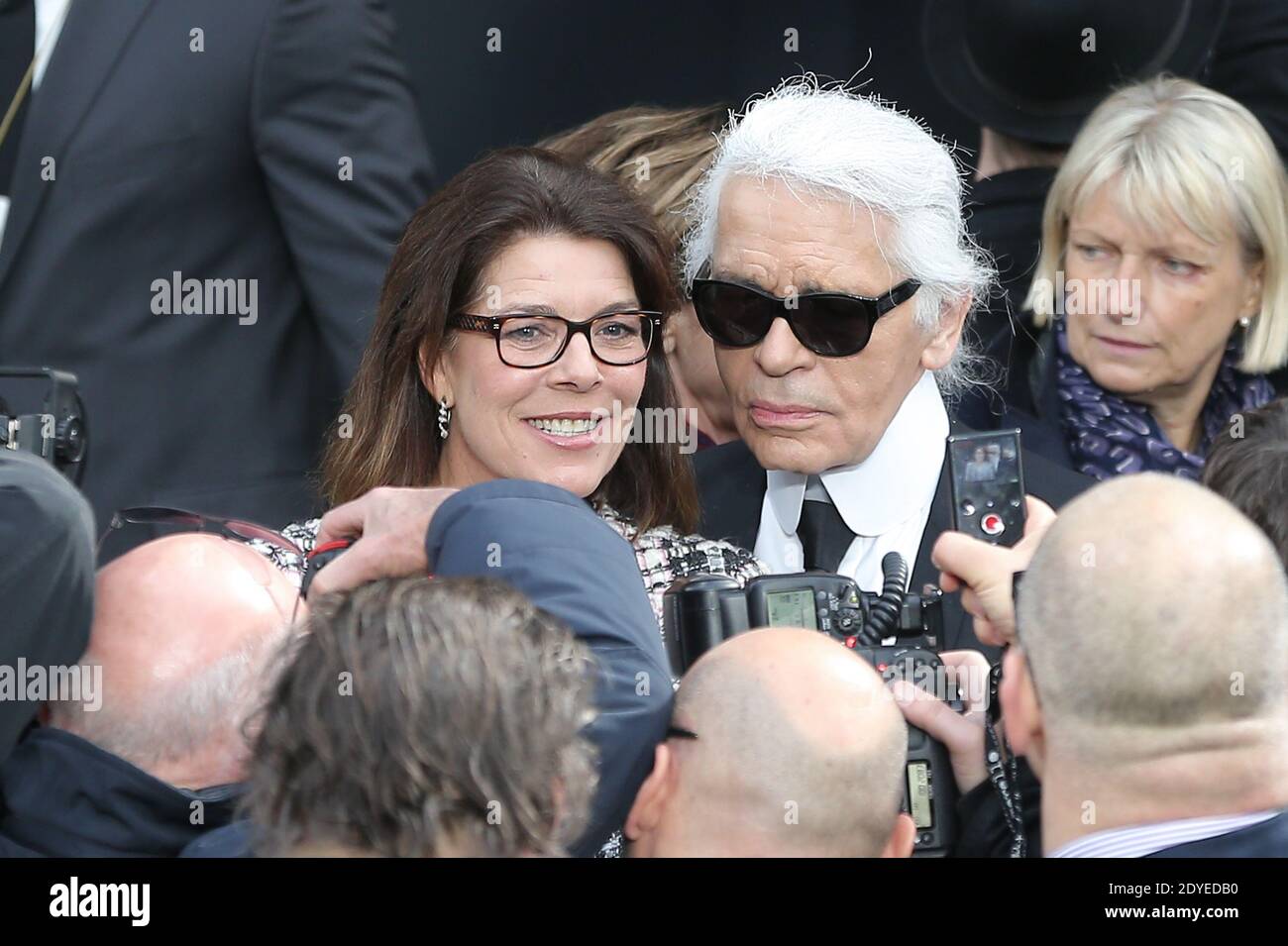 Princess Caroline of Hanover and Karl Lagerfeld attending the Chanel's ...