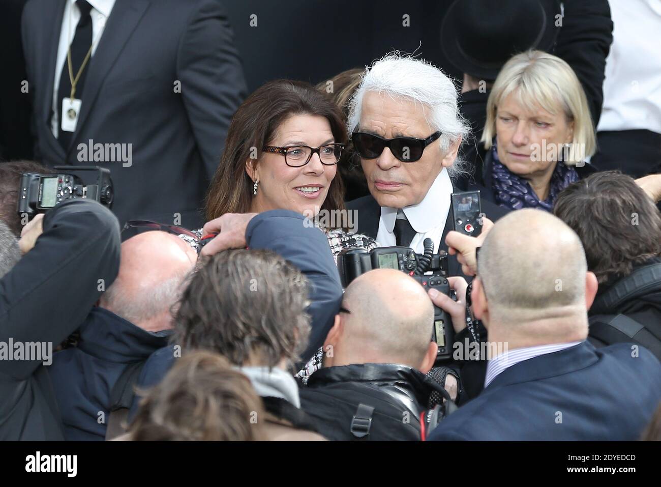 Princess Caroline of Hanover and Karl Lagerfeld attending the Chanel's ...