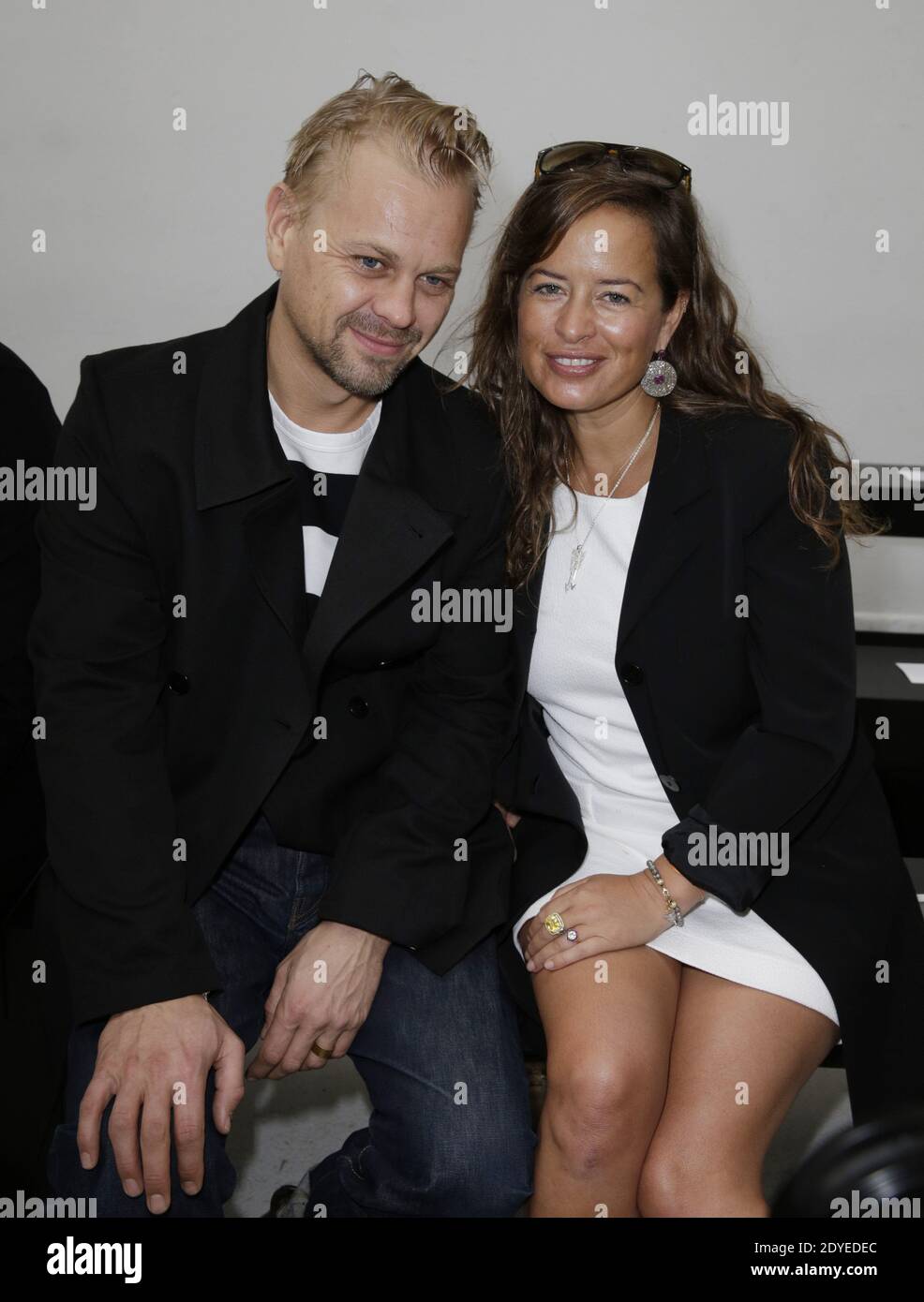 Jade Jagger and her husband Adrian Fillary attending Agnes B's Fall ...