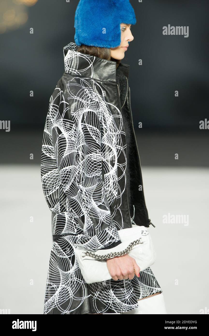 A model displays a creation by designer Karl Lagerfeld for fashion ...
