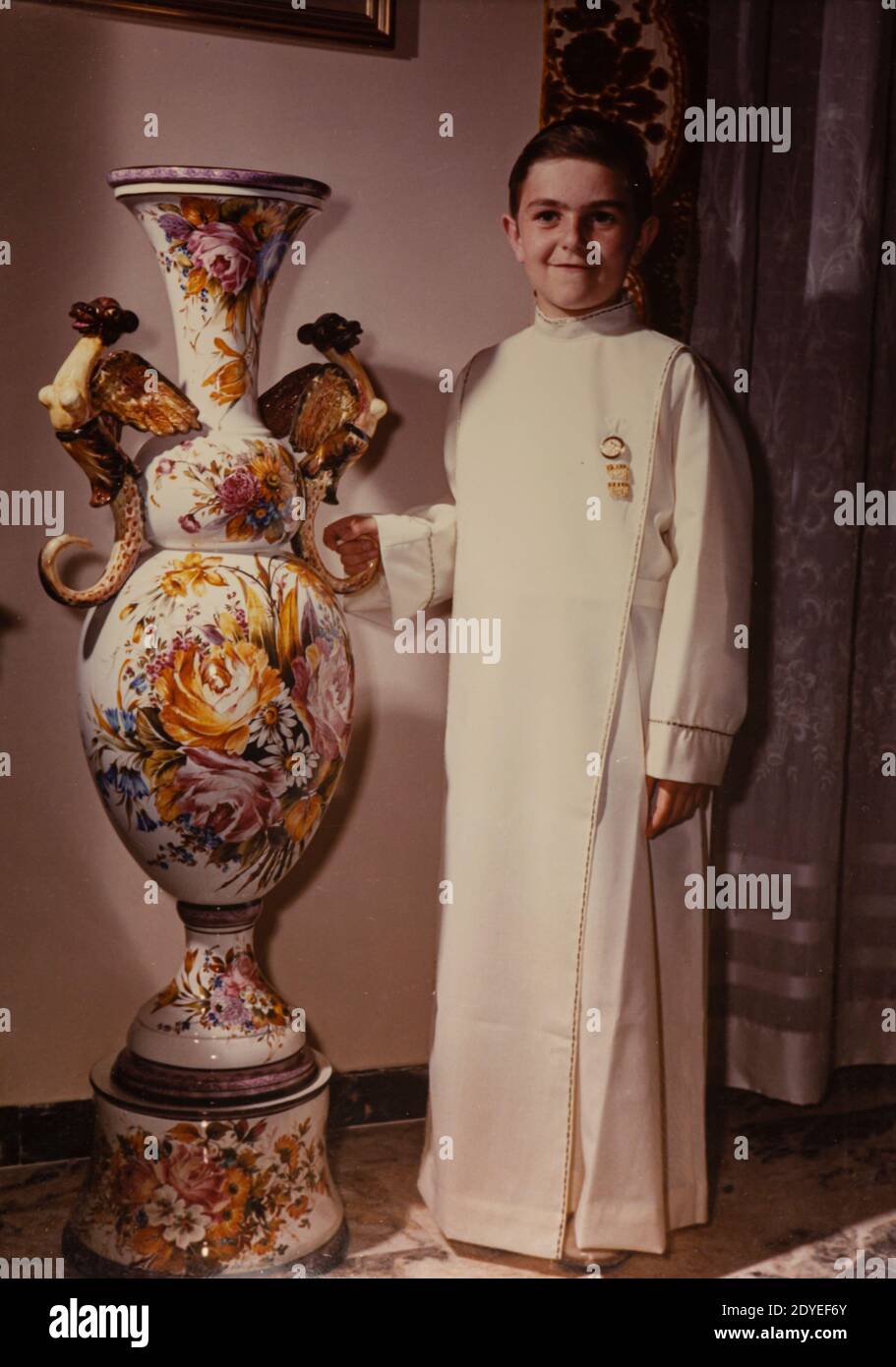 Boy with first communion dress hi-res stock photography and images - Alamy