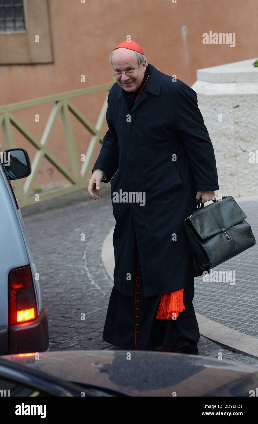 Austrian cardinal Christoph Schonborn arrives for talks ahead of a ...