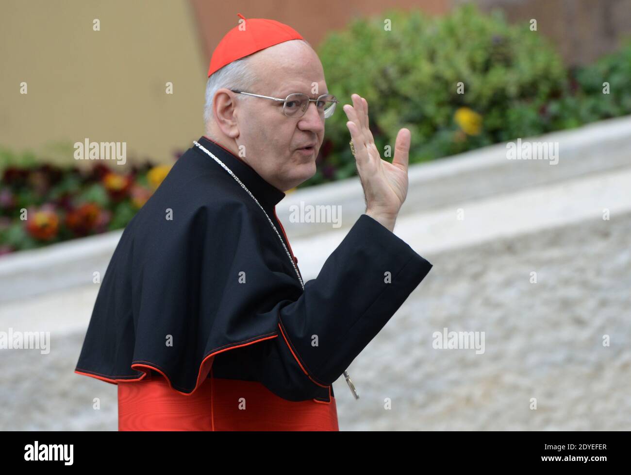 Hungarian cardinal Peter Erdo arrives for talks ahead of a conclave to ...