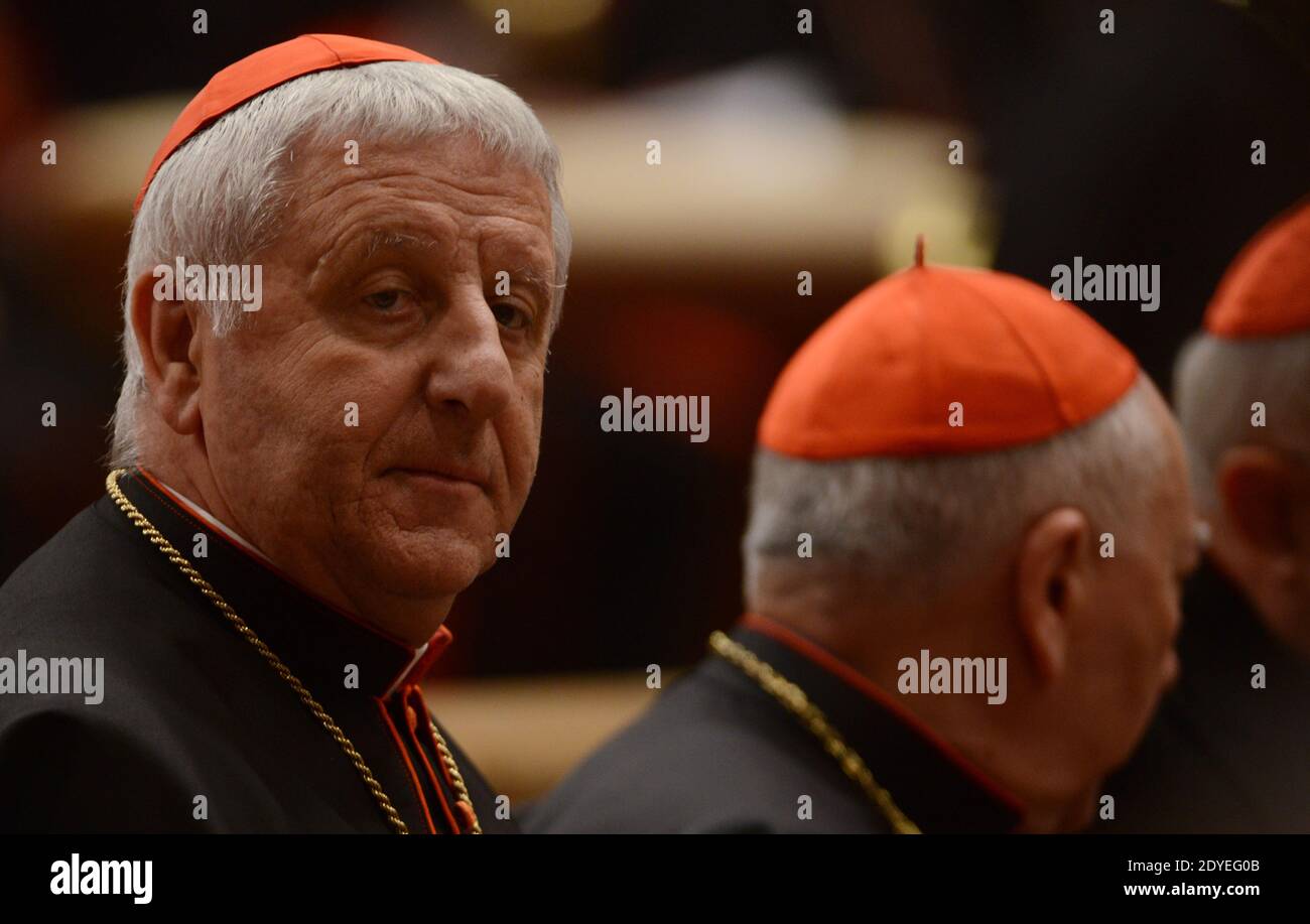 Italian cardinal Giuseppe Versaldi attends a prayer at Saint Peter's ...