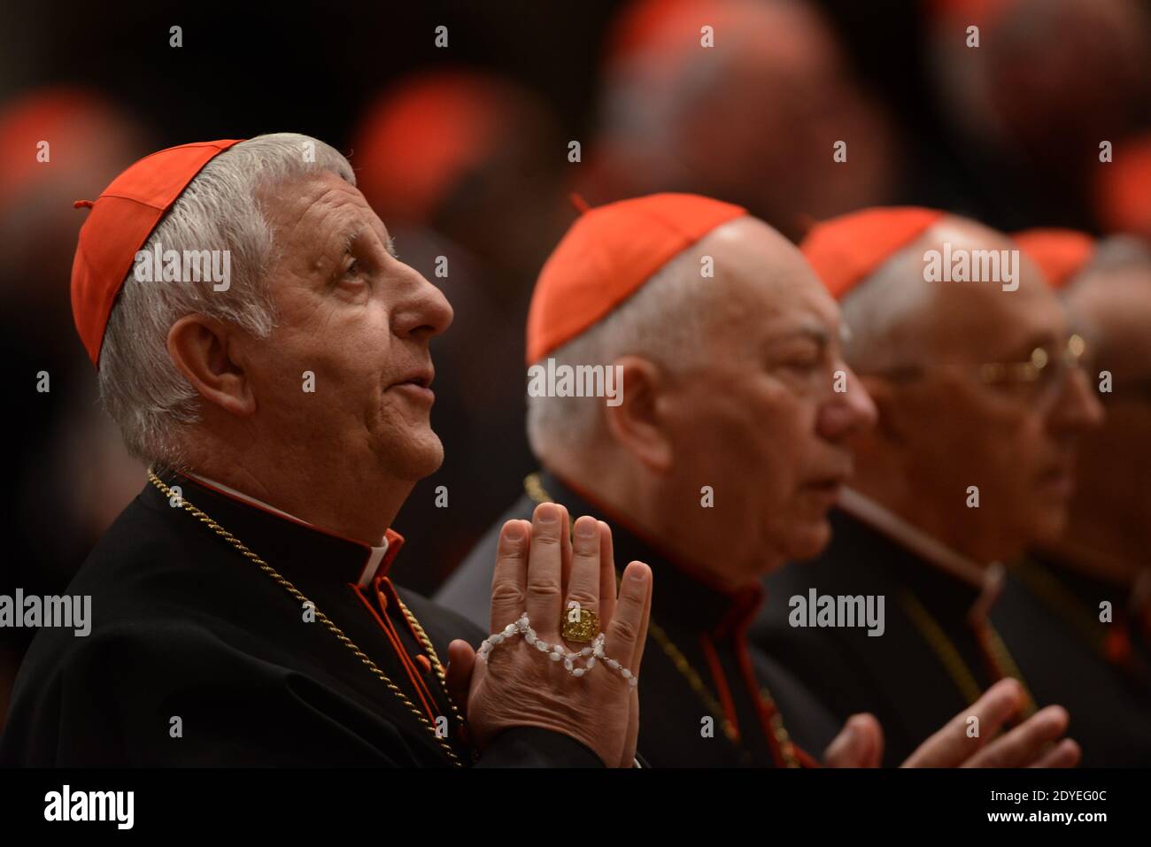 Italian cardinal Giuseppe Versaldi attends a prayer at Saint Peter's ...