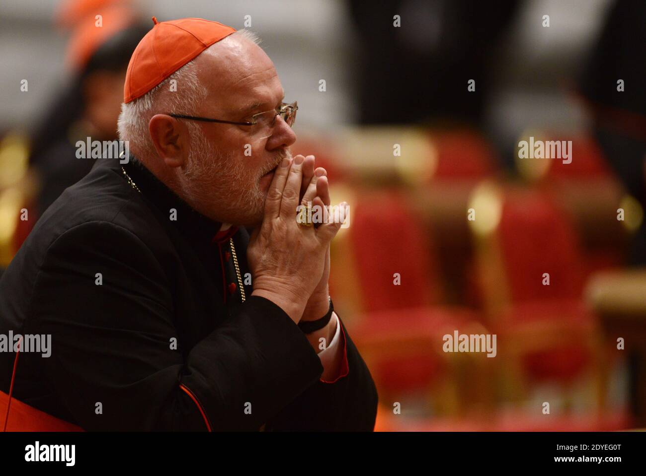 Cardinal Reinhard Marx of Germany attends a prayer at Saint Peter's ...
