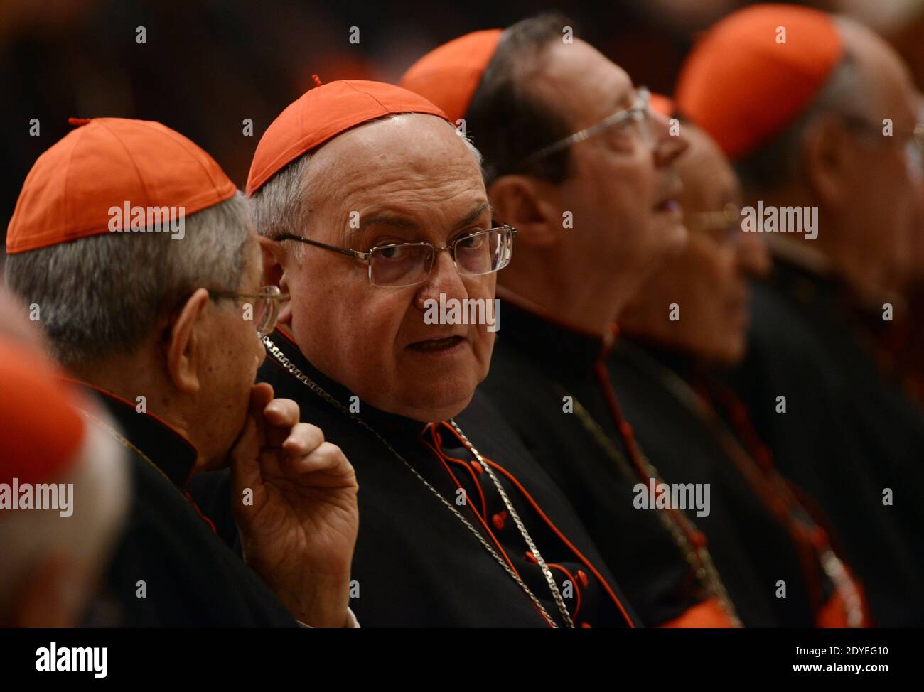 Cardinal Leonardo Sandri of Argentina attends a prayer at Saint Peter's ...