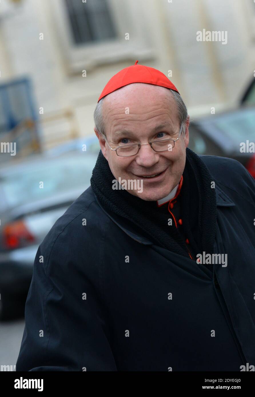 Austrian cardinal Christoph Schonborn arrives for talks ahead of a ...
