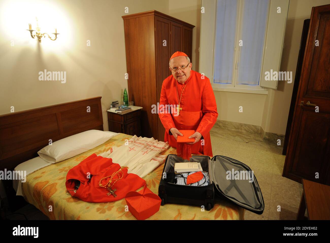 French cardinal Jean-Pierre Ricard in his bedroom at the French ...