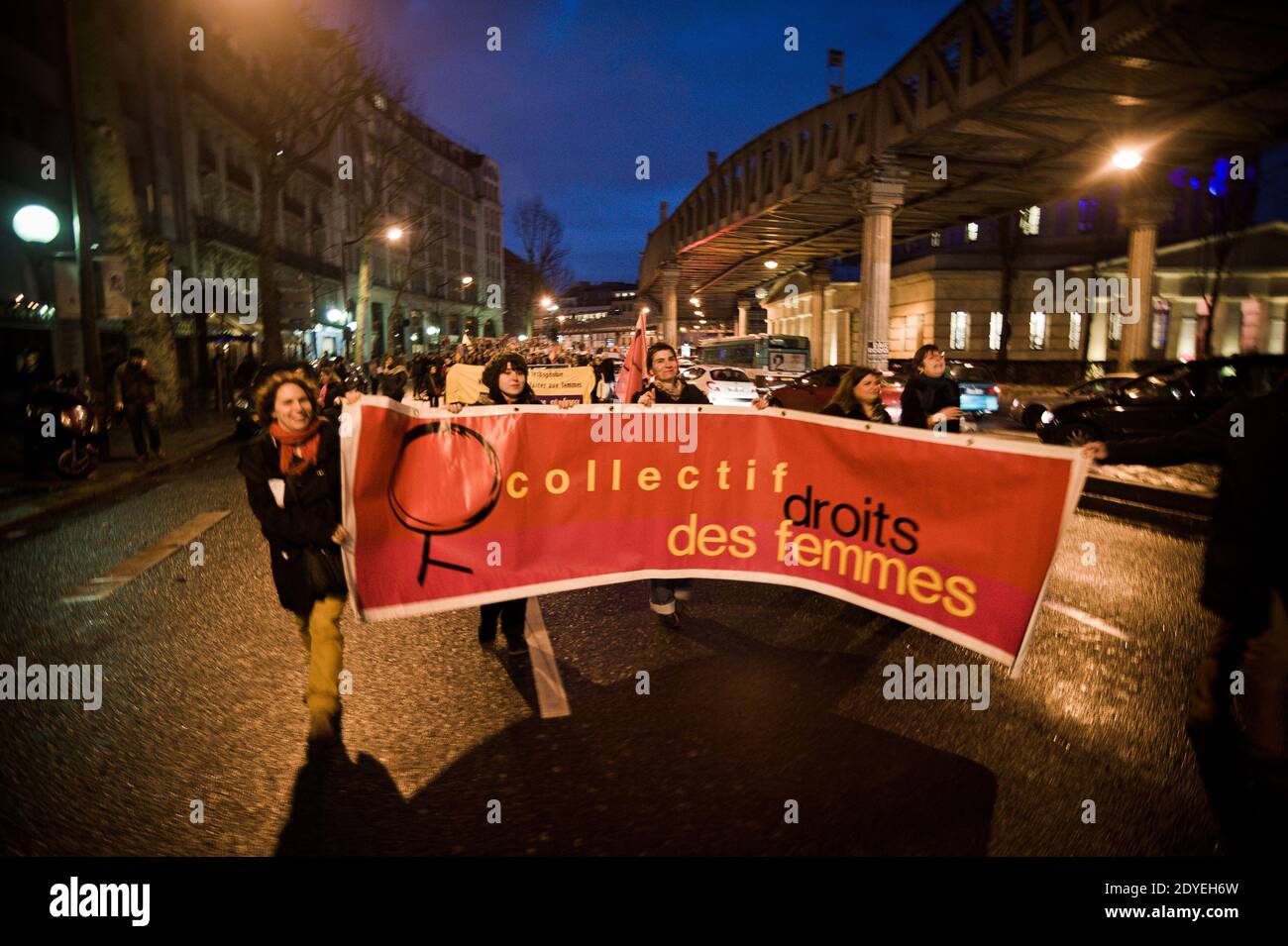 March of the World Day for Women's Rights in Paris, France on March 08 ...