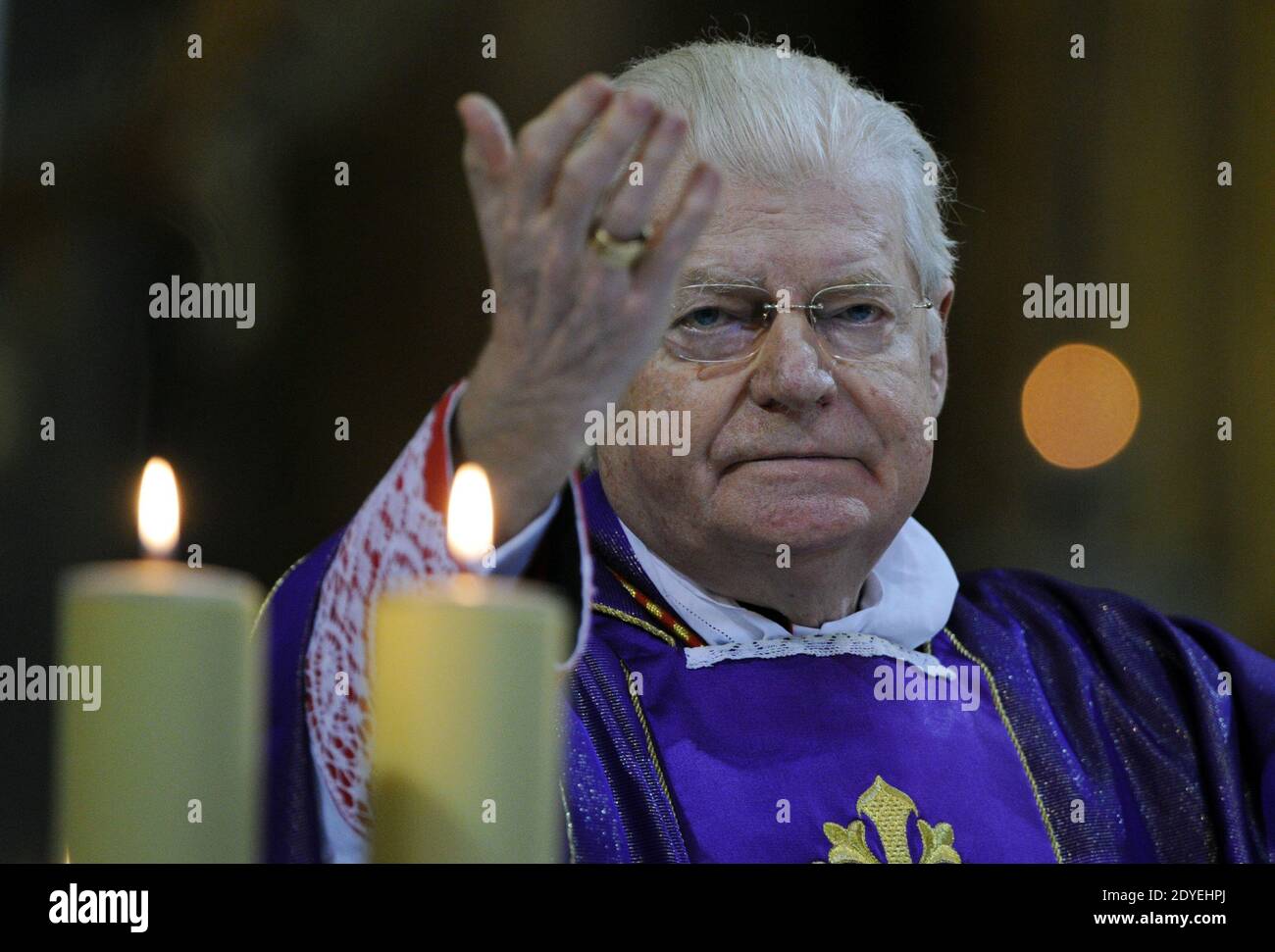 Italian cardinal and Milan archbishop Angelo Scola leads a mass at the ...