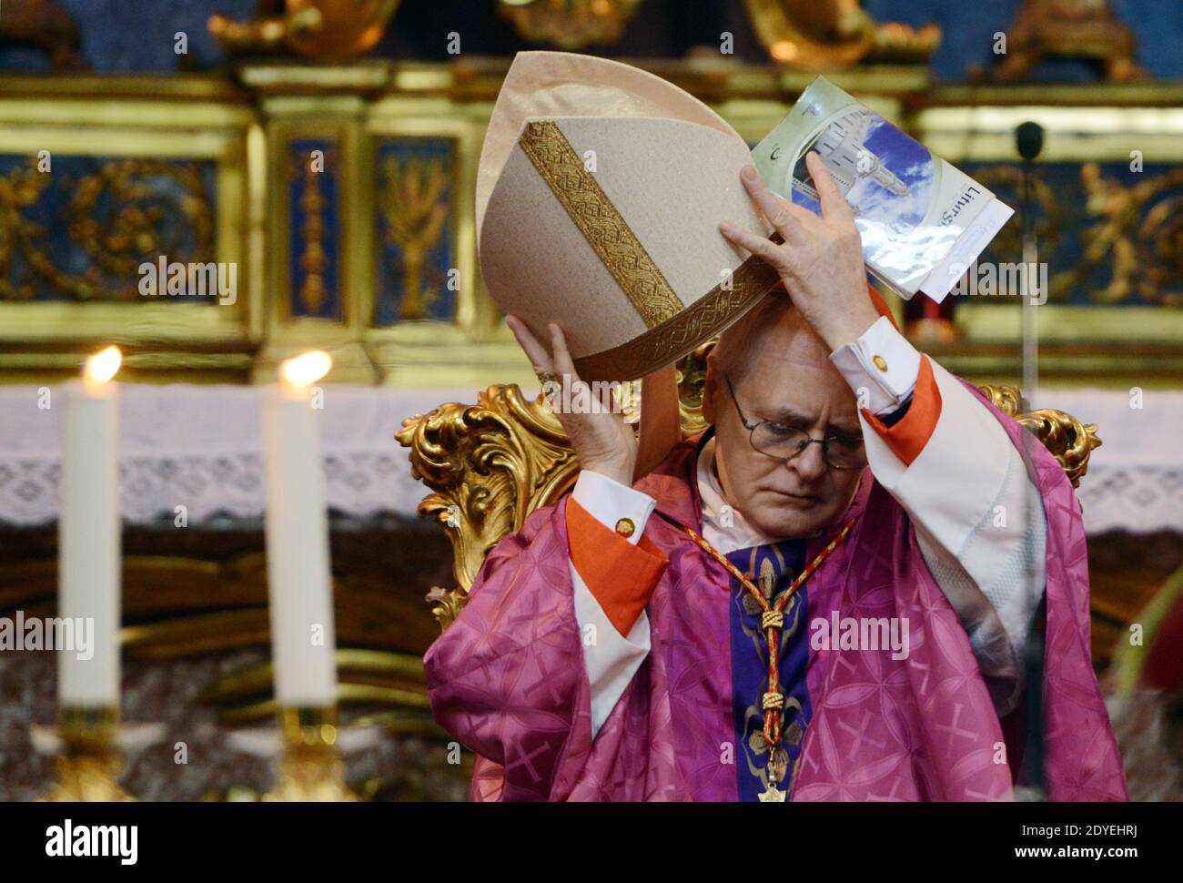 Brasilian cardinal and Sao Paulo archbishop Odilo Pedro Scherer leads a ...