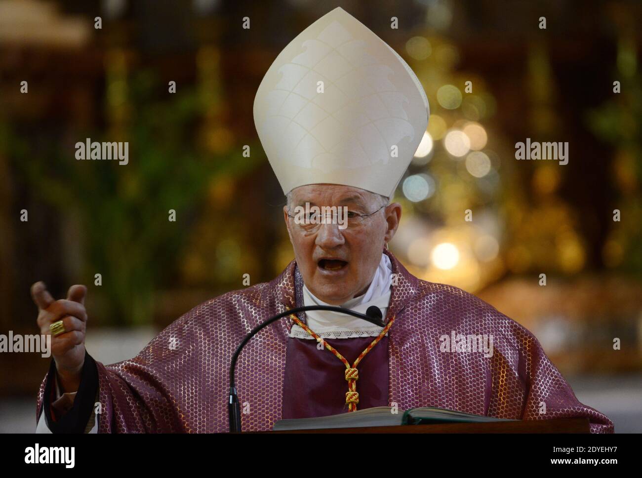 Canadian cardinal Marc Ouellet leads a mass at the Santa Maria in ...