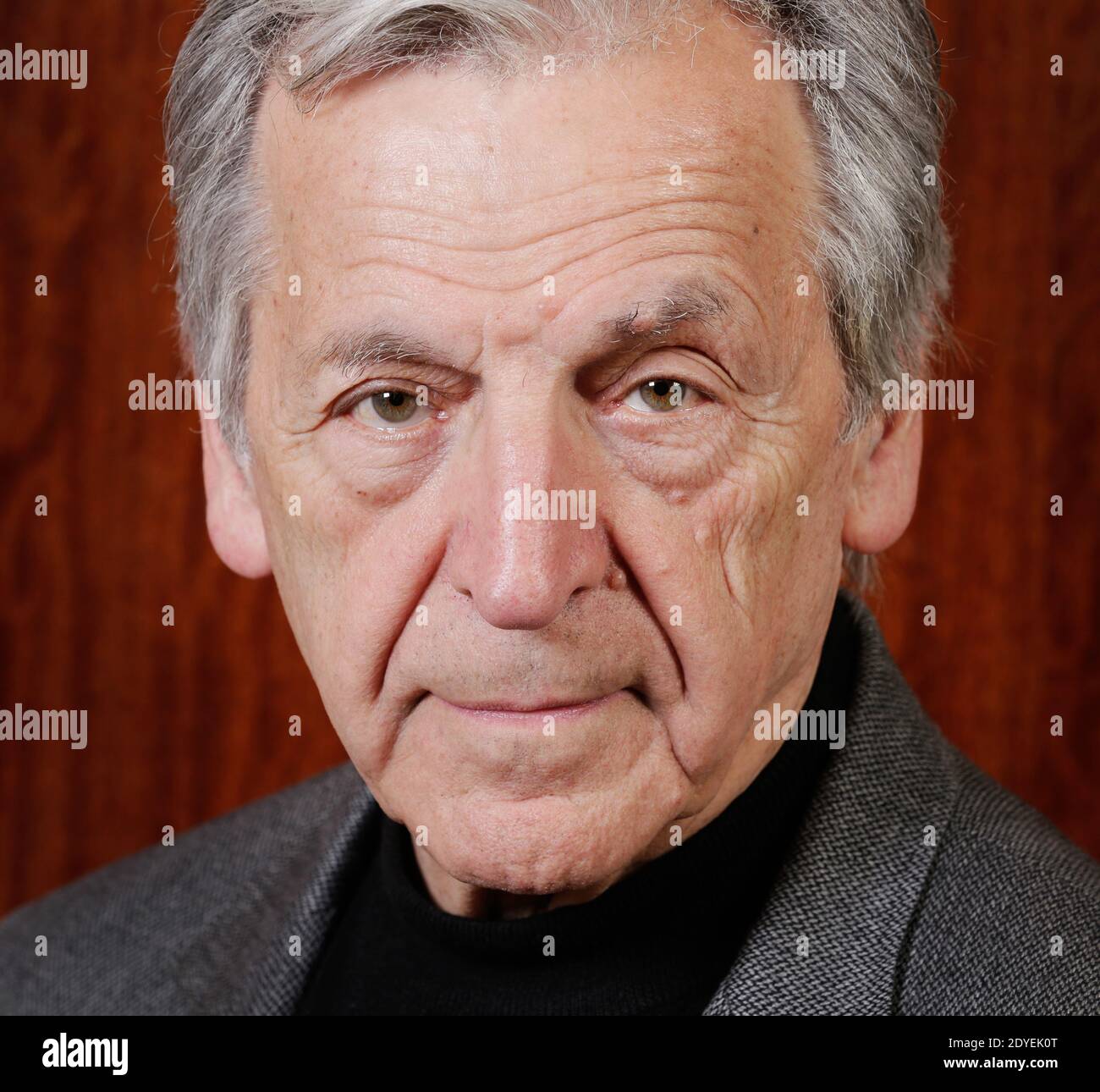 EXCLUSIVE - Constantin Costa-Gavras posing during a photo shoot as part of the Romy Schneider ...