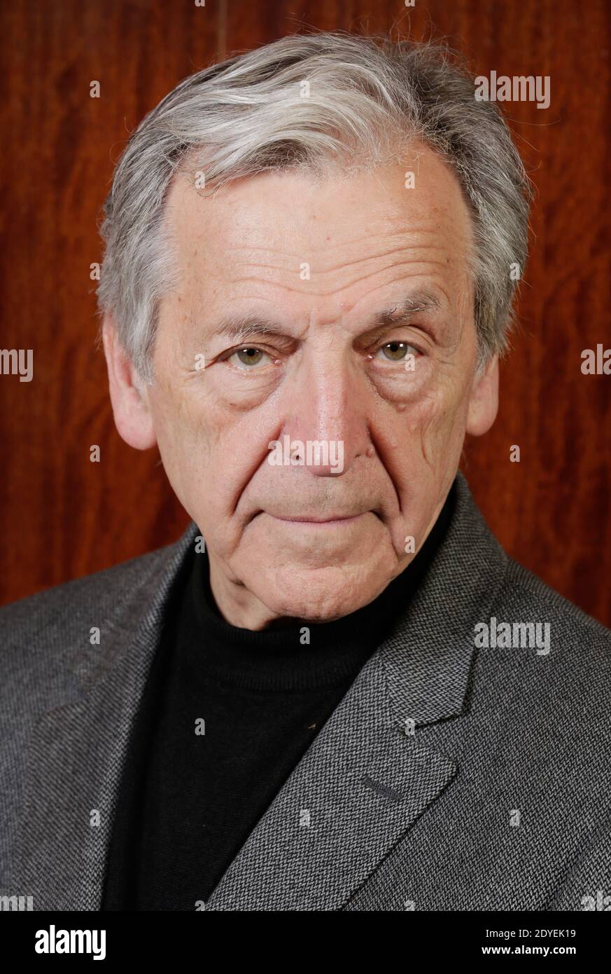 EXCLUSIVE - Constantin Costa-Gavras posing during a photo shoot as part of the Romy Schneider ...