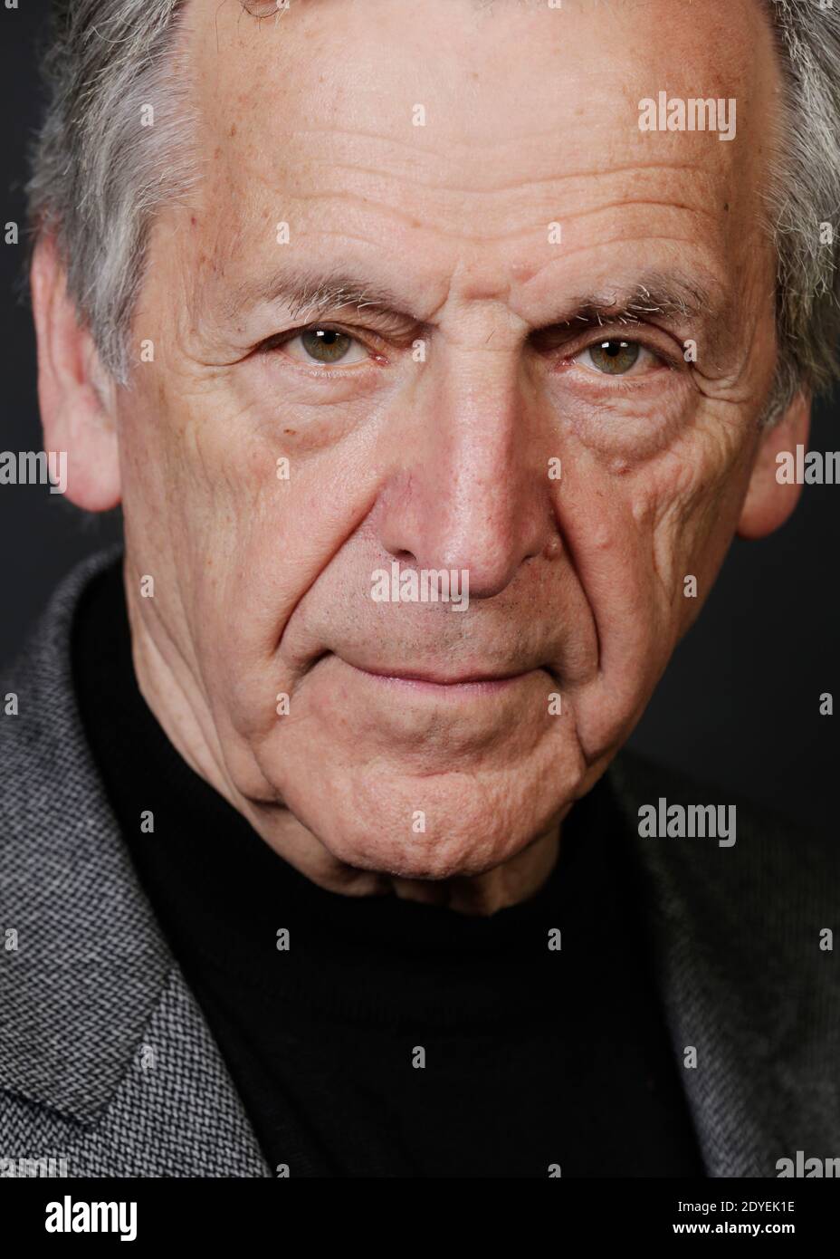 EXCLUSIVE - Constantin Costa-Gavras posing during a photo shoot as part of the Romy Schneider ...