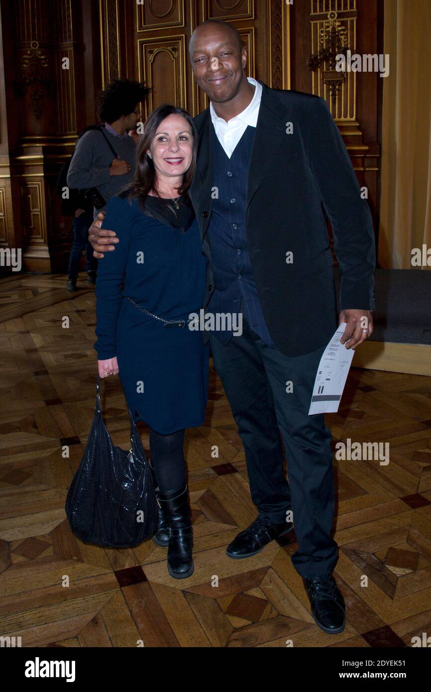 Nicole Schultz and Oxmo Puccino attending Oxmo Puccino's Vermeil Medal ...