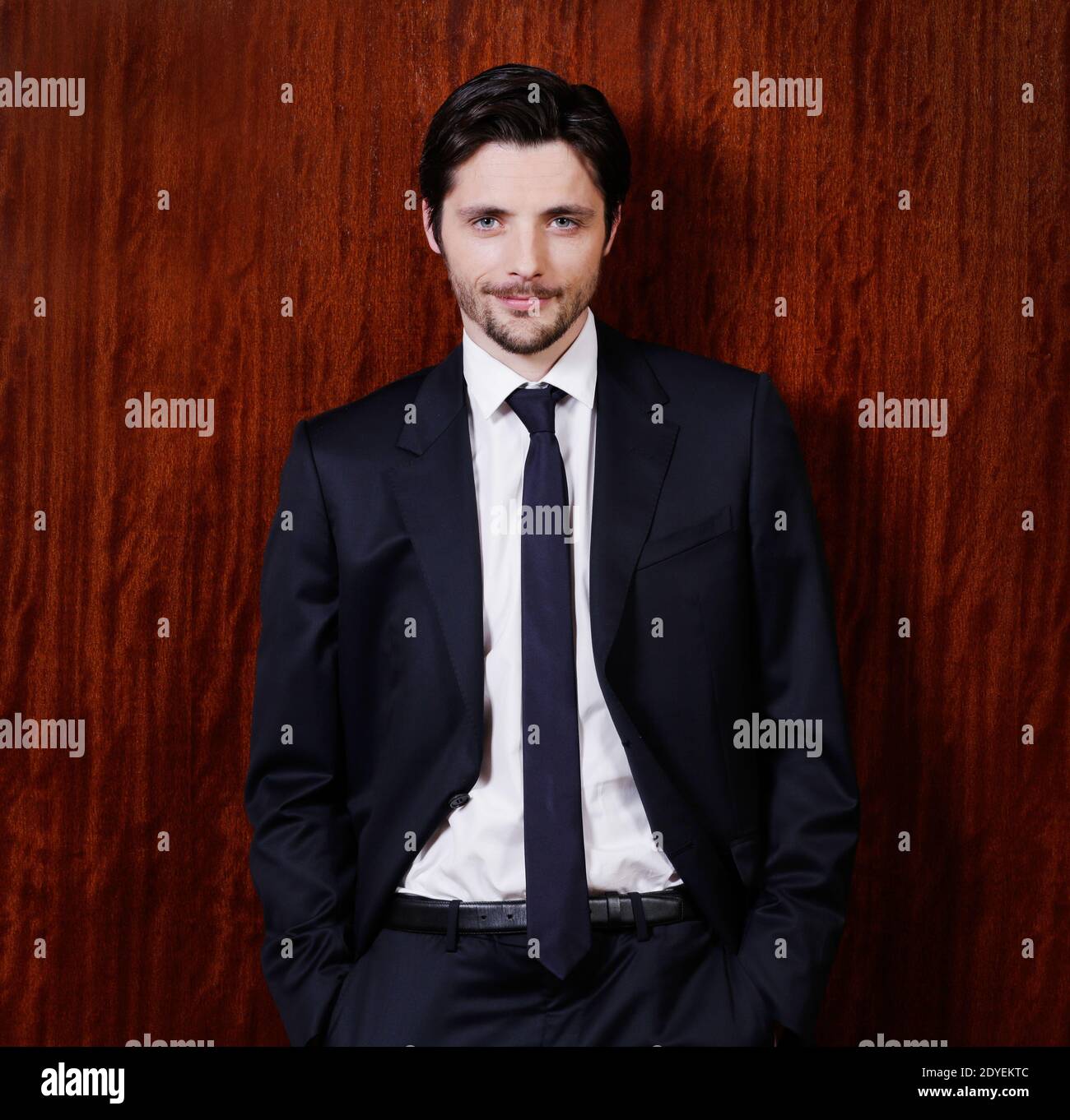 Exclusive. French actor Raphael Personnaz posing during a photo shoot ...