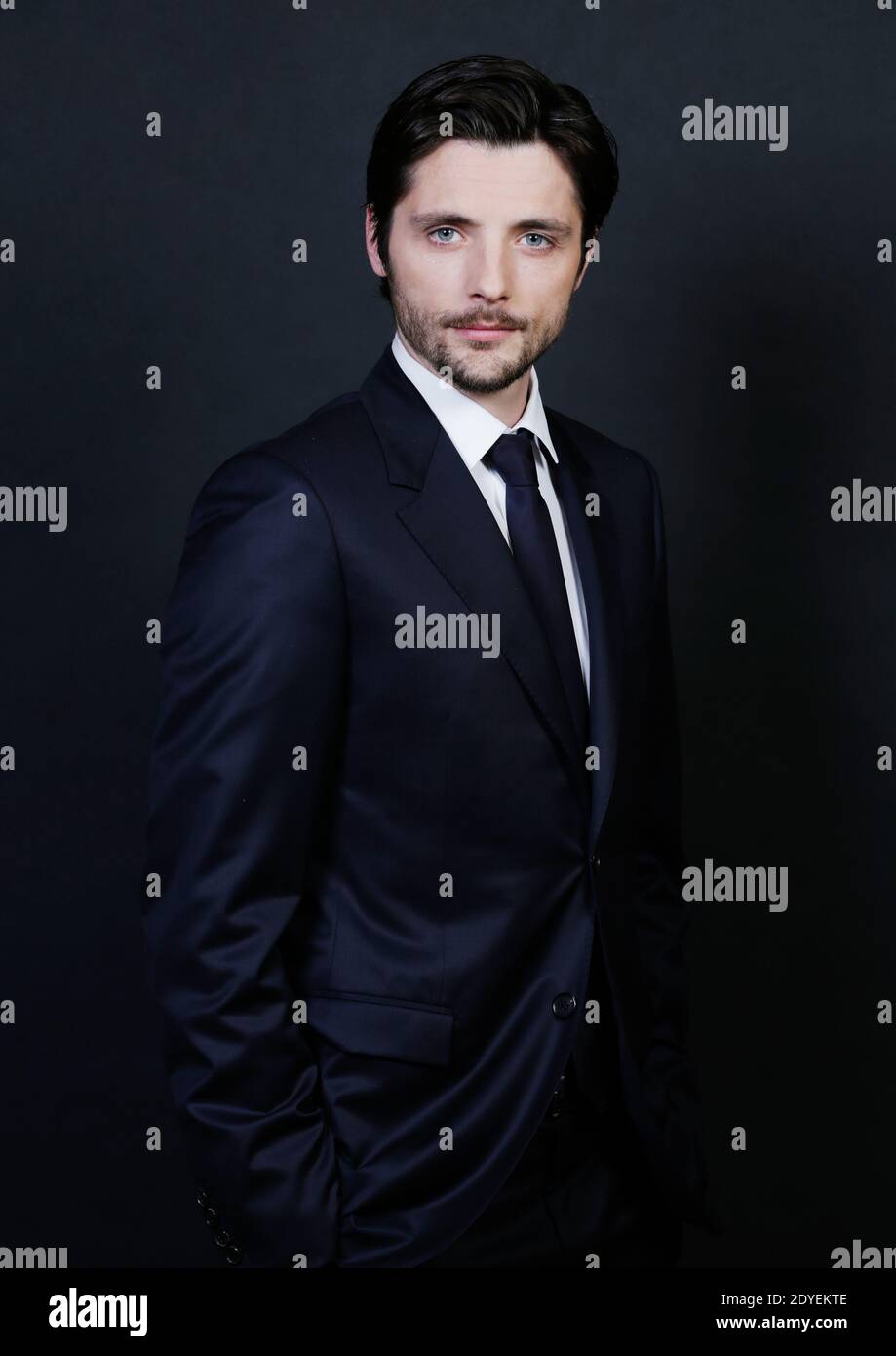 Exclusive. French actor Raphael Personnaz posing during a photo shoot ...