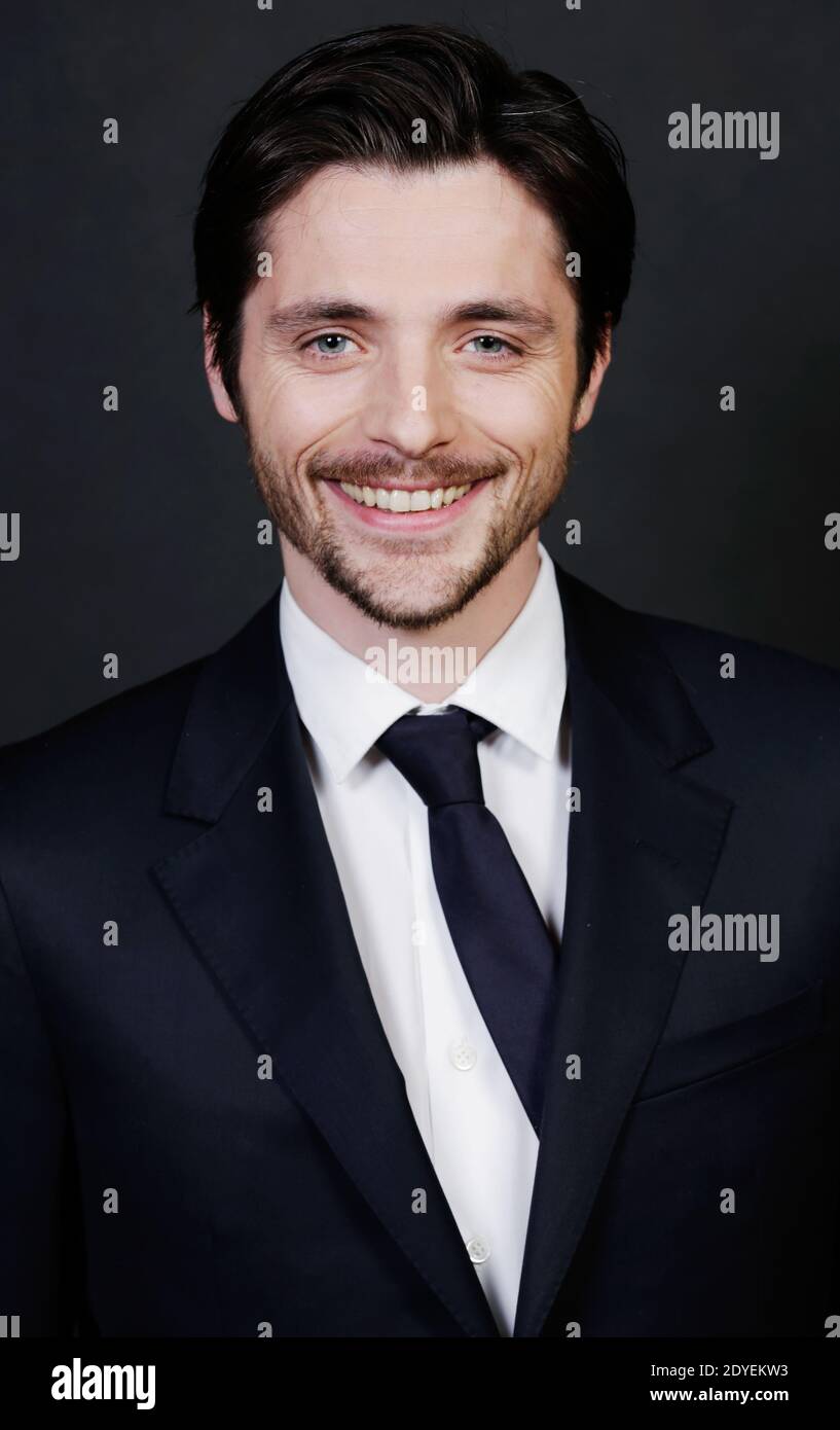 Exclusive. French actor Raphael Personnaz posing during a photo shoot ...