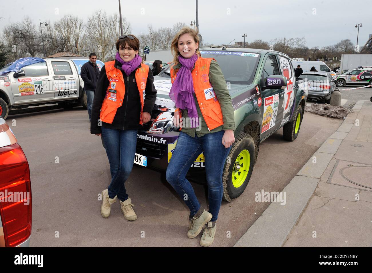 Maud Garnier and Laetitia Bleger attending Rallye Aicha des Gazelles kick off in Paris, France ...