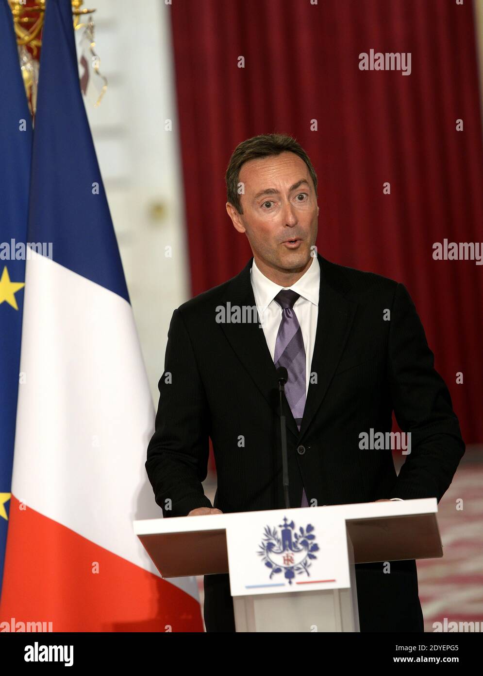 French CEO of European aerospace giant Airbus Fabrice Bregier delivers ...