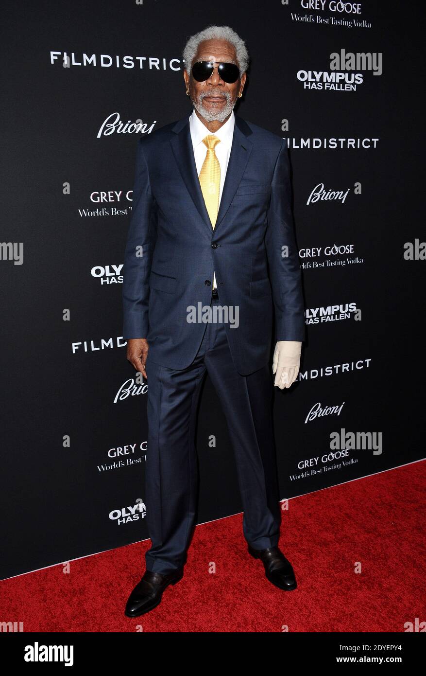 Morgan Freeman attends the premiere of Olympus Has Fallen held at the ...