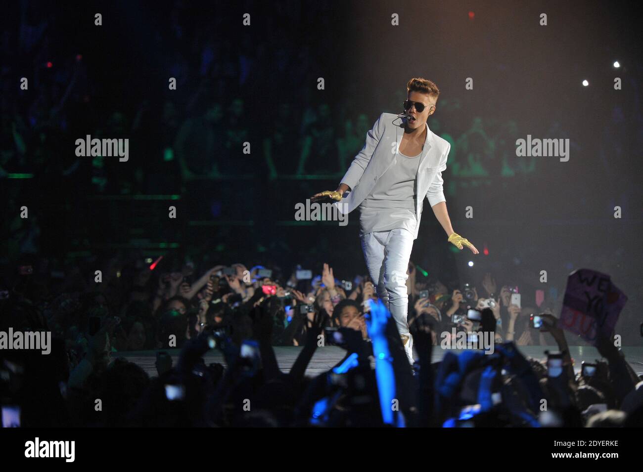 Canadian pop singer Justin Bieber performs live on stage at the POPB ...