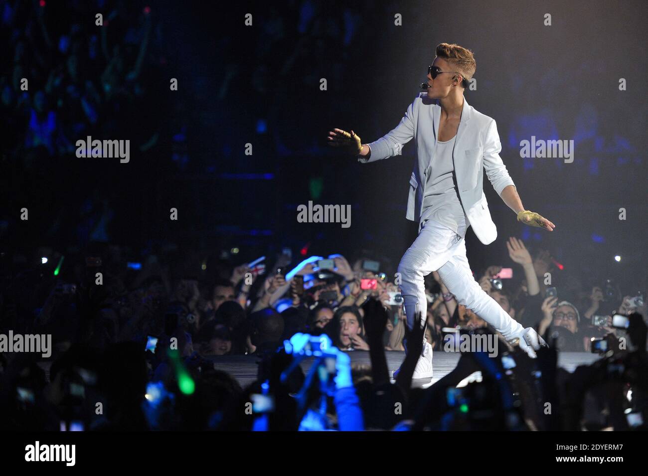Canadian pop singer Justin Bieber performs live on stage at the POPB ...