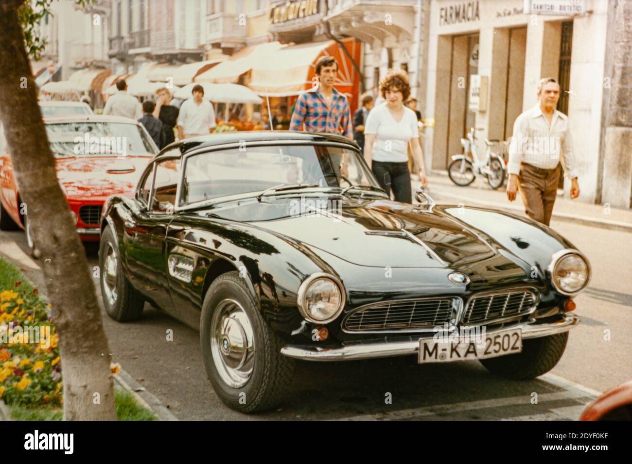 MILAN, ITALY 18 AUGUST 1968: Vintage cars on the street in Italy in 60 ...