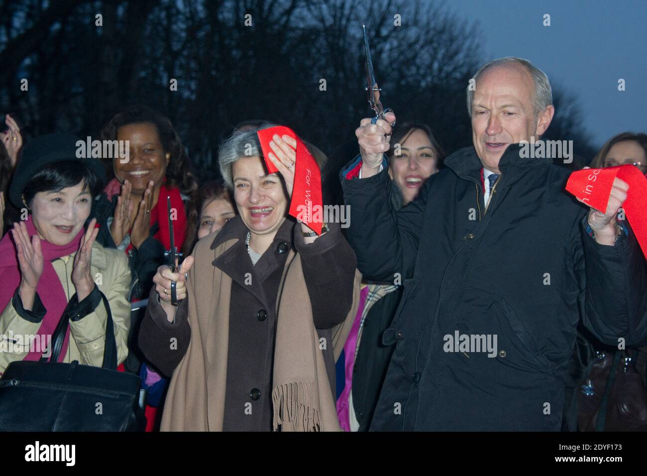 Reiko Kuroda, Irina Bokova, General Director of UNESCO and Jean-Paul Agon, President and General ...
