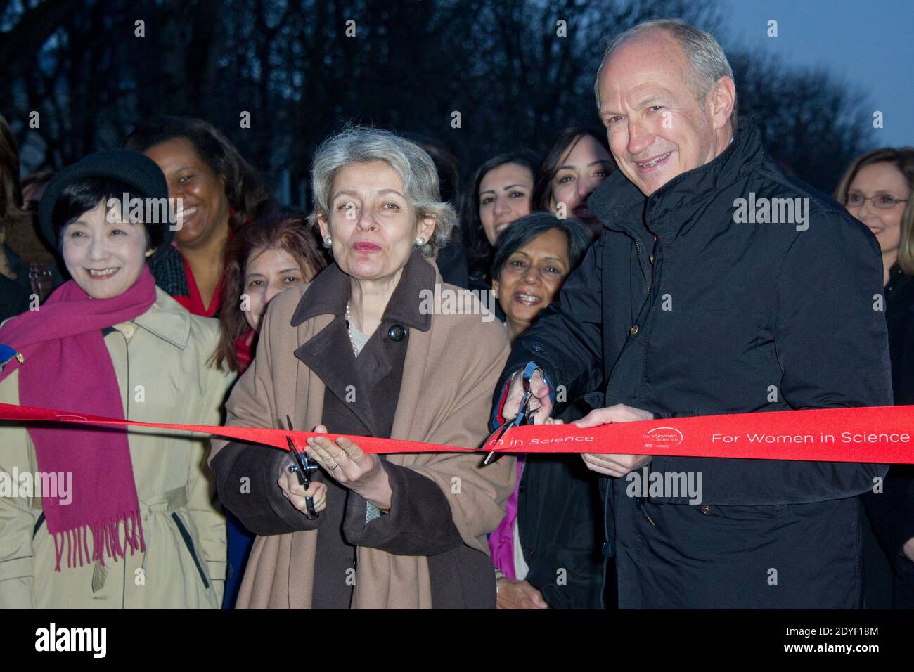 Reiko Kuroda, Irina Bokova, General Director of UNESCO and Jean-Paul Agon, President and General ...