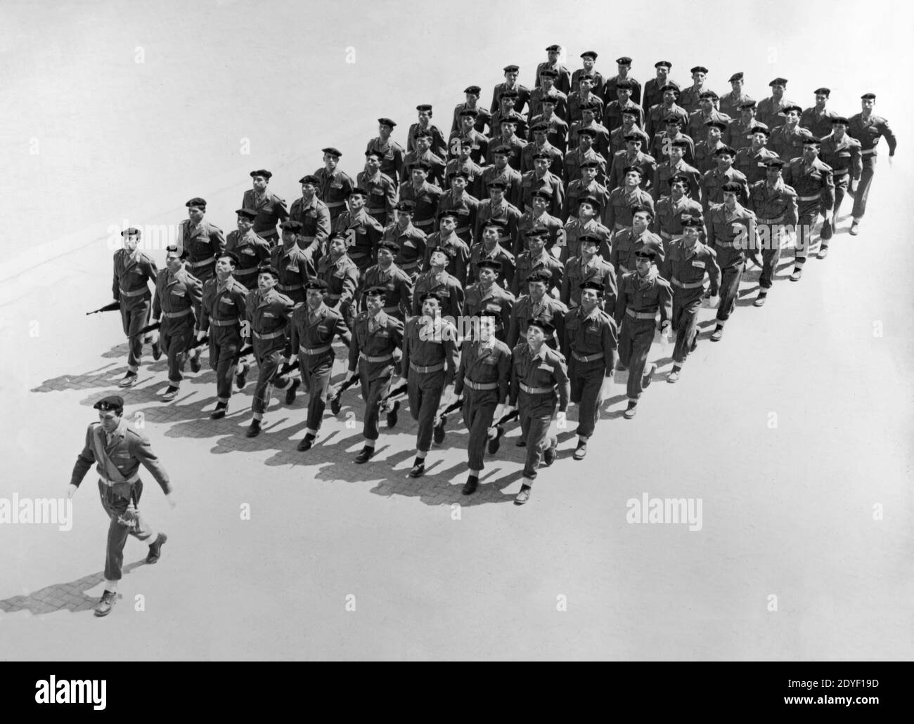 ROME, ITALY 14 OCTOBER 1959: Italian soldiers march in a Parade Stock ...